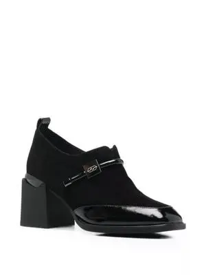 LINDA BAUMANN Panelled Block-heel Pumps