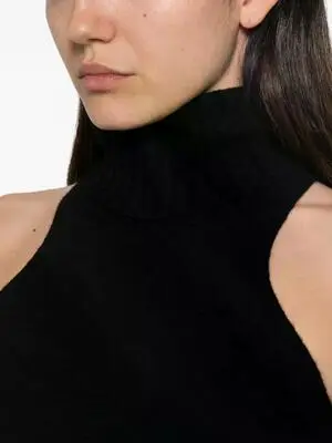 SOLOTRE Ribbed-knit Roll-neck Top