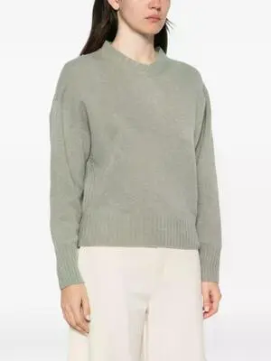 SOLOTRE Ribbed-trim V-neck Sweater