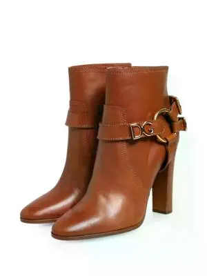 Dolce & Gabbana Dg Logo Buckle Ankle Boots