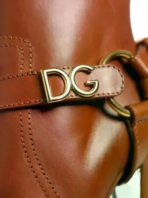 Dolce & Gabbana Dg Logo Buckle Ankle Boots