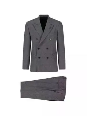 LARDINI Double-breasted Suit - Grey