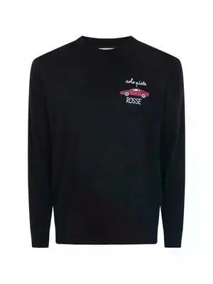 MC2 SAINT BARTH Heron Light Embroidered Sweater - Blue