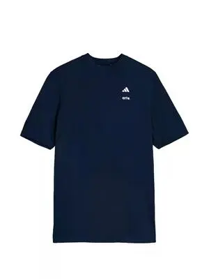 Adidas Logo-print Lace-detail T-shirt - Blue
