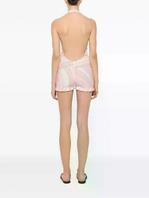 Emilio Pucci Iride-print Halterneck Playsuit - Pink