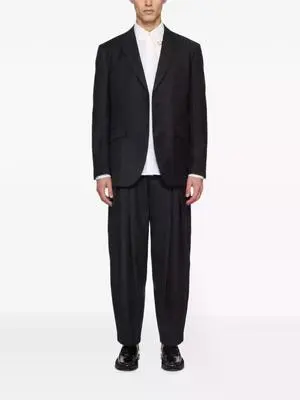 Comme Des Garçons Pleated Tapered Trousers - Black