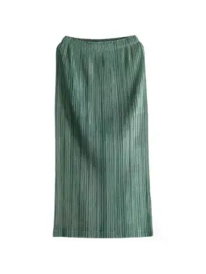 Issey Miyake Thicker Bottoms 2 Pleated Midi Skirt