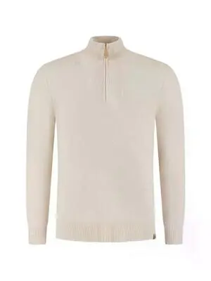 JACOB COHЁN Quarter-zip Knitted Sweater - Neutrals