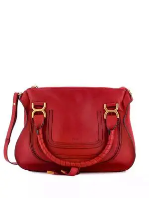 Chloé Marcie Leather Medium Satchel - Red