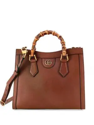 Gucci Diana Nm Bamboo Handle Leather Small Tote Bag - Brown