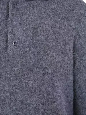 AMI Paris Wool And Alpaca Polo With Embroidery