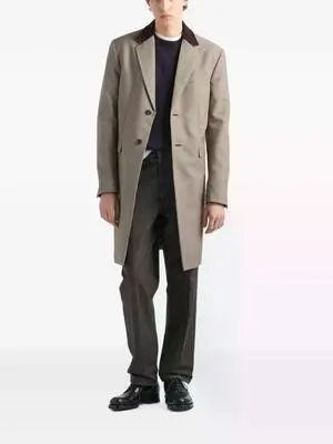 Prada Single-breasted Mohair Wool Coat