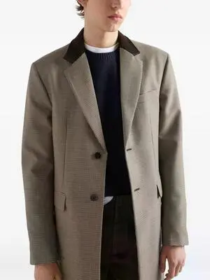 Prada Single-breasted Mohair Wool Coat