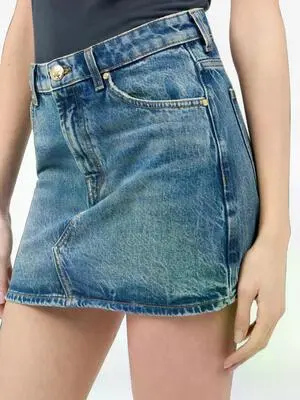 Roberto Cavalli Faded-effect Straight Mini Skirt
