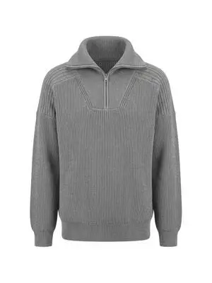 DIANA STUDIO Half-zip Ribbed-knit Sweater