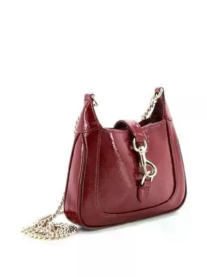 Gucci Jackie Notte Chain Patent Mini Hobo Bag