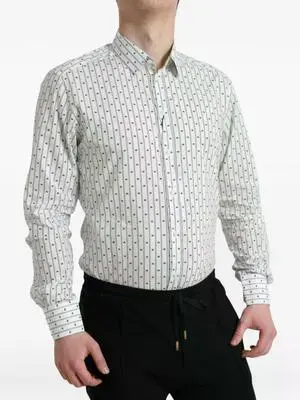 Dolce & Gabbana Gold Vertical-stripe Shirt