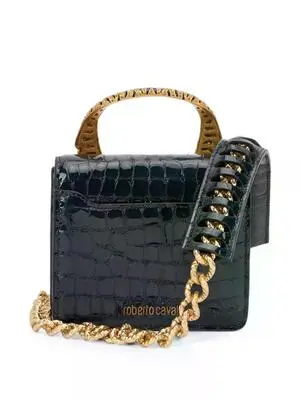Roberto Cavalli Crocodile-effect Tiger Tote Bag