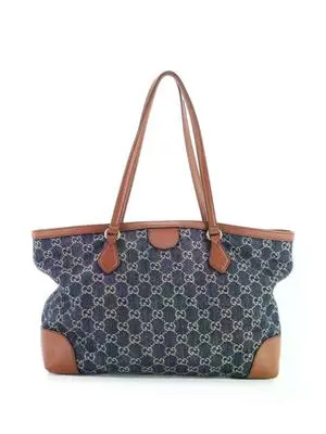 Gucci Ophidia Shopping Gg Denim Medium Tote Bag