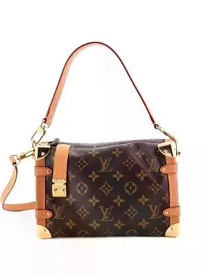 LOUIS VUITTON Side Trunk Handbag Monogram Canvas Mm Satchel - Brown
