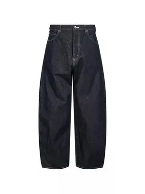 Comme Des Garçons Contrast-stitch Jeans - Blue