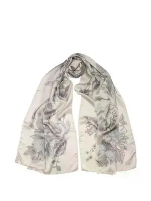 ELIZABETTA Isabella Floral-print Scarf - Neutrals