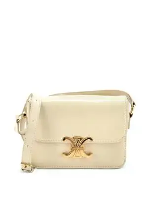 Celine Triomphe Shoulder Bag Smooth Calfskin Teen Crossbody Bag - Neutrals