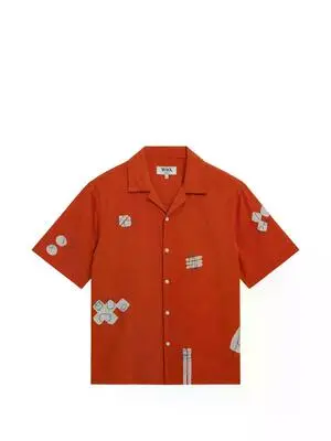 WAX LONDON Didcot Abstract-print Shirt - Orange