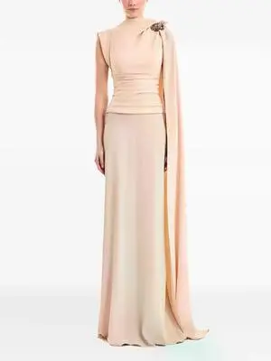 GEMY MAALOUF Embellished Feathered Dress