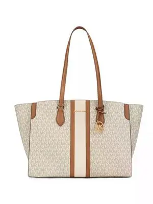 Michael Kors Monogram-print Logo-pendant Tote Bag