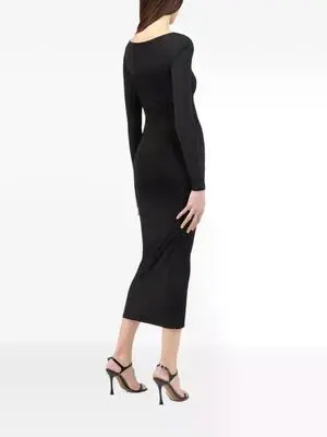 Roberto Cavalli Ruched Tie-fastening Midi Dress