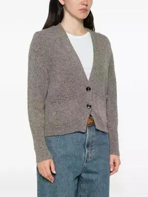 SOLOTRE Flecked V-neck Cardigan