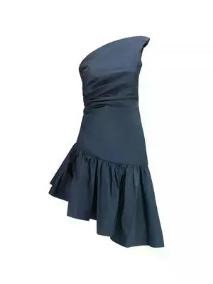 SARA ROKA Anuja Ruffle-detail One-shoulder Dress