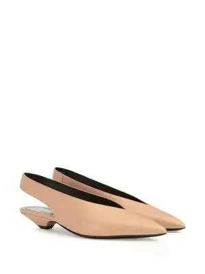 SERGIO ROSSI Beak Slingback Sandals - Neutrals