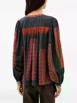 Ba&sh Olivio Geometric-print Blouse
