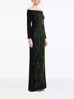 GEMY MAALOUF Beaded Off-shoulder Dress