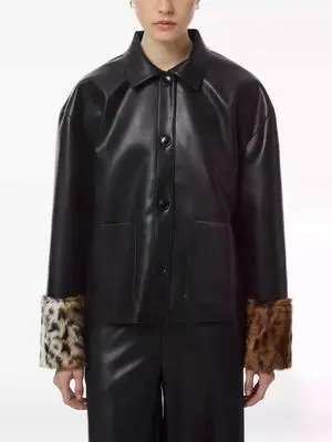 Apparis Bobbie Leopard-cuff Overshirt