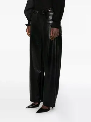 PHILIA LOFT Crinkled Wide-leg Trousers