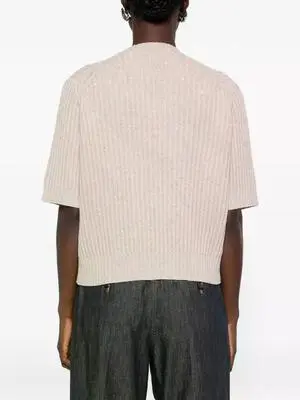 Brunello Cucinelli Sequin-embellished Ribbed-knit Sweater