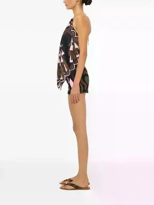 Emilio Pucci Marmo-print Jersey Shorts - Black