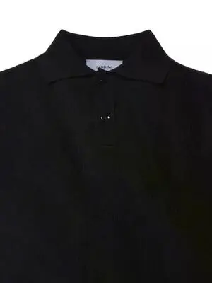 LARDINI Ribbed-knit Polo Shirt