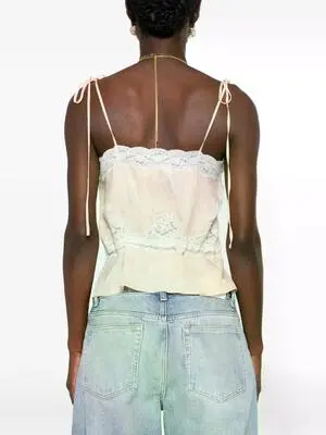 Chloé Lace-trim Floral-jacquard Top - Pink