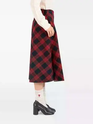 SOCIETE ANONYME Vero Checked Midi Skirt