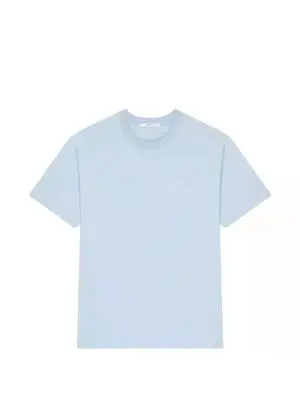 Givenchy T-shirt In Cotton With Paris Gros Grain - Blue