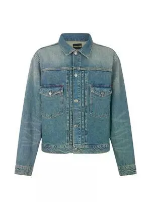 Roberto Cavalli Faded-effect Denim Jacket - Blue
