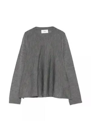 SOLOTRE Pleated-back Sweater - Grey