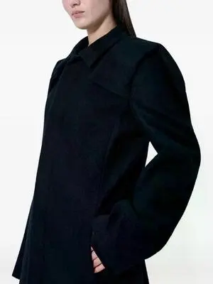 Yohji Yamamoto Exaggerated-shoulder Notched-lapels Coat