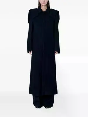 Yohji Yamamoto Exaggerated-shoulder Notched-lapels Coat