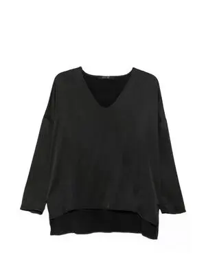 PHILIA LOFT V-neck Long-sleeve Top - Black