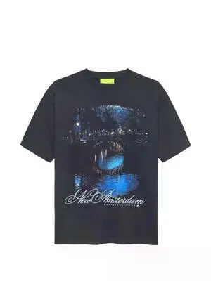 NEW AMSTERDAM SURFASSOCIATION City Of Water Graphic-print T-shirt - Grey
